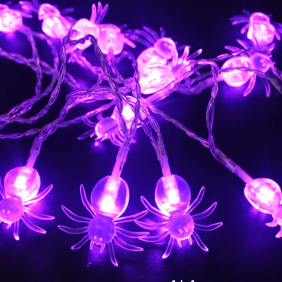 Holiday | Halloween Spider String Lights Purple Set Of 3 Strings 1 ...